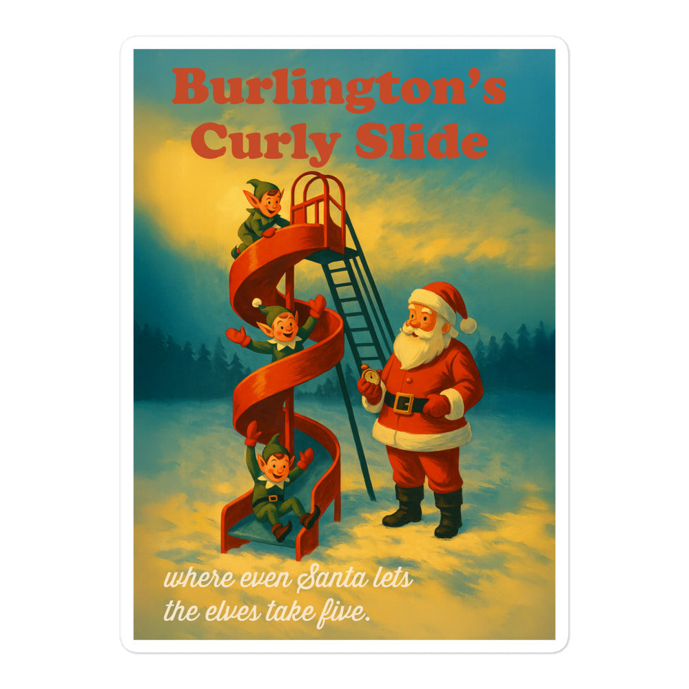 Burlington's Curly Slide - Burlington, Iowa Sticker – Burlington ...